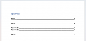 Spis treści Word - Poradnik Excel