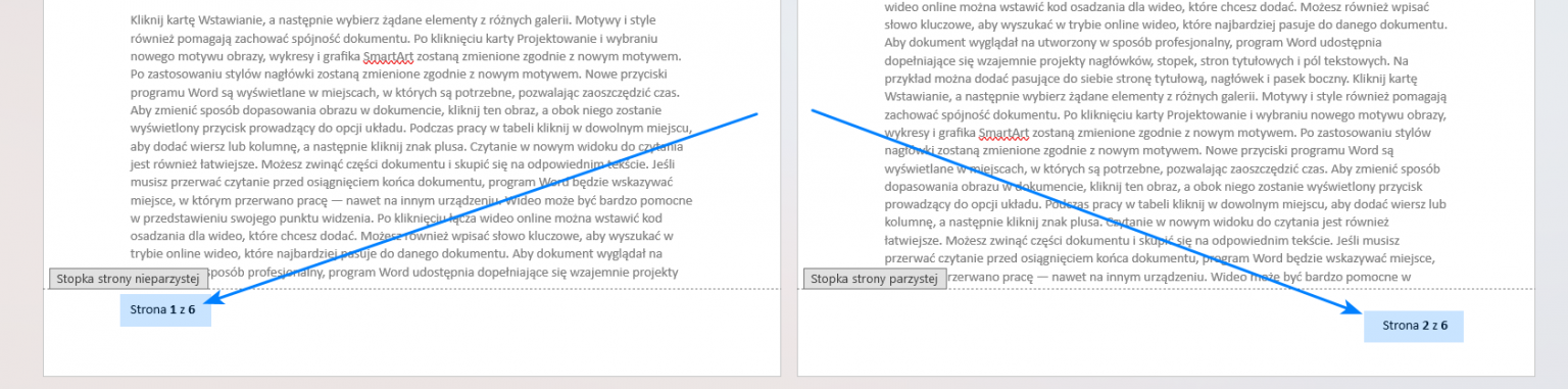 Word numerowanie stron - Poradnik Excel