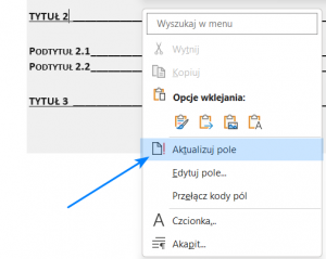 Spis treści Word - Poradnik Excel