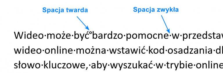 Word twarda spacja - Poradnik Excel